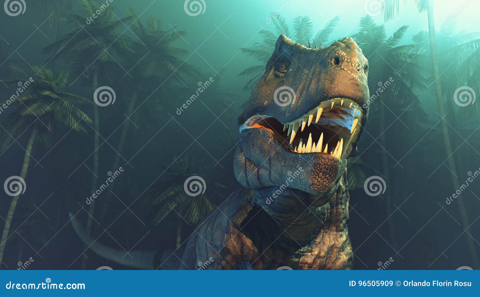 Dino Dinosaurs With Large Fangs Stock Illustration | CartoonDealer.com ...