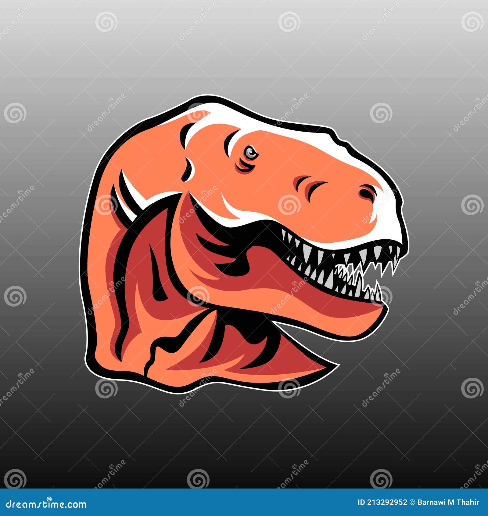 Dino Head Vector Illustration | CartoonDealer.com #213292952