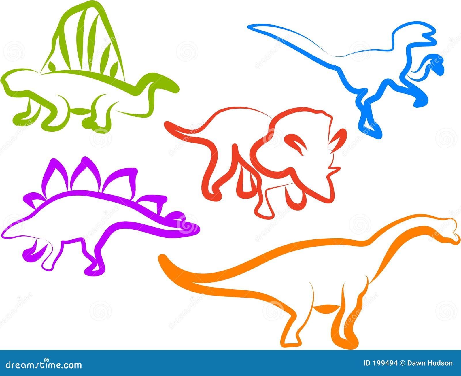 Dino Icons stock vector. Illustration of dinosaurs, elements - 199494