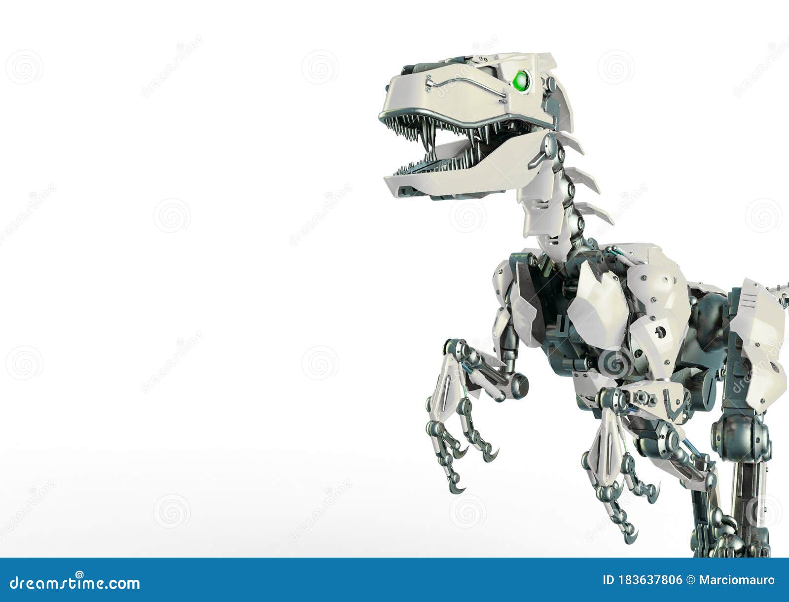 Dino Raptor Robot Nice View_ Stock Illustration | CartoonDealer.com ...
