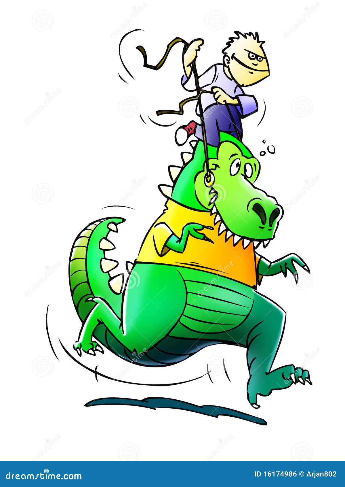 Dino Riding stock illustratie. Illustration of dino, rijden - 16174986