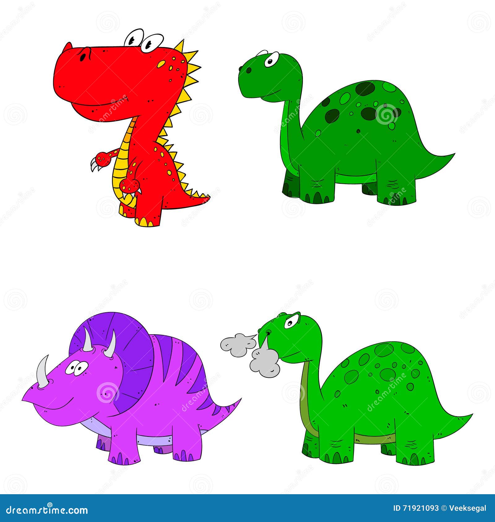Dino set cartoon stock vector. Illustration of model - 71921093