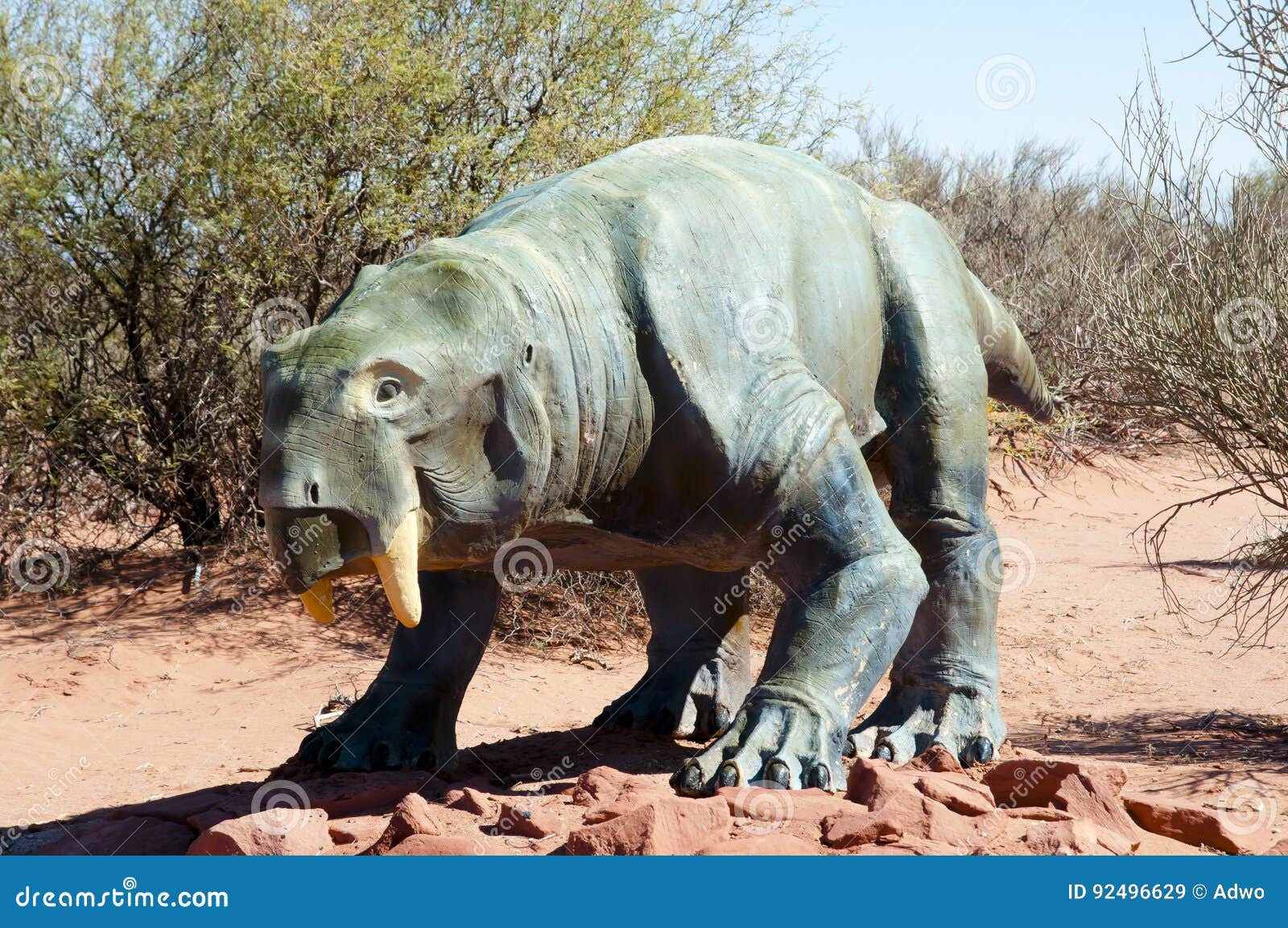 Dinodontosaurus Dinosaur Replica - Argentina Stock Image - Image of ...
