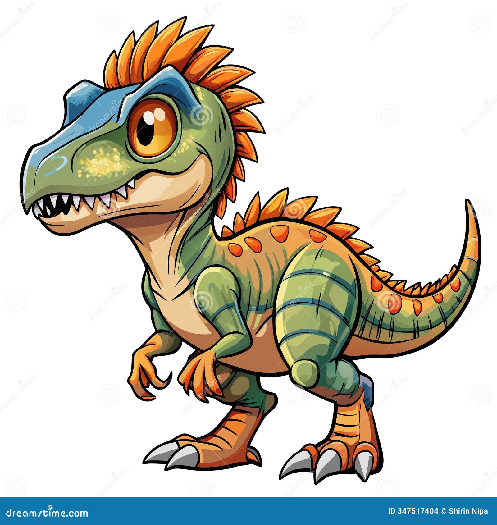 Dinosaur Aardonyx Cartoon Vector on a Isoleted White Background Stock ...