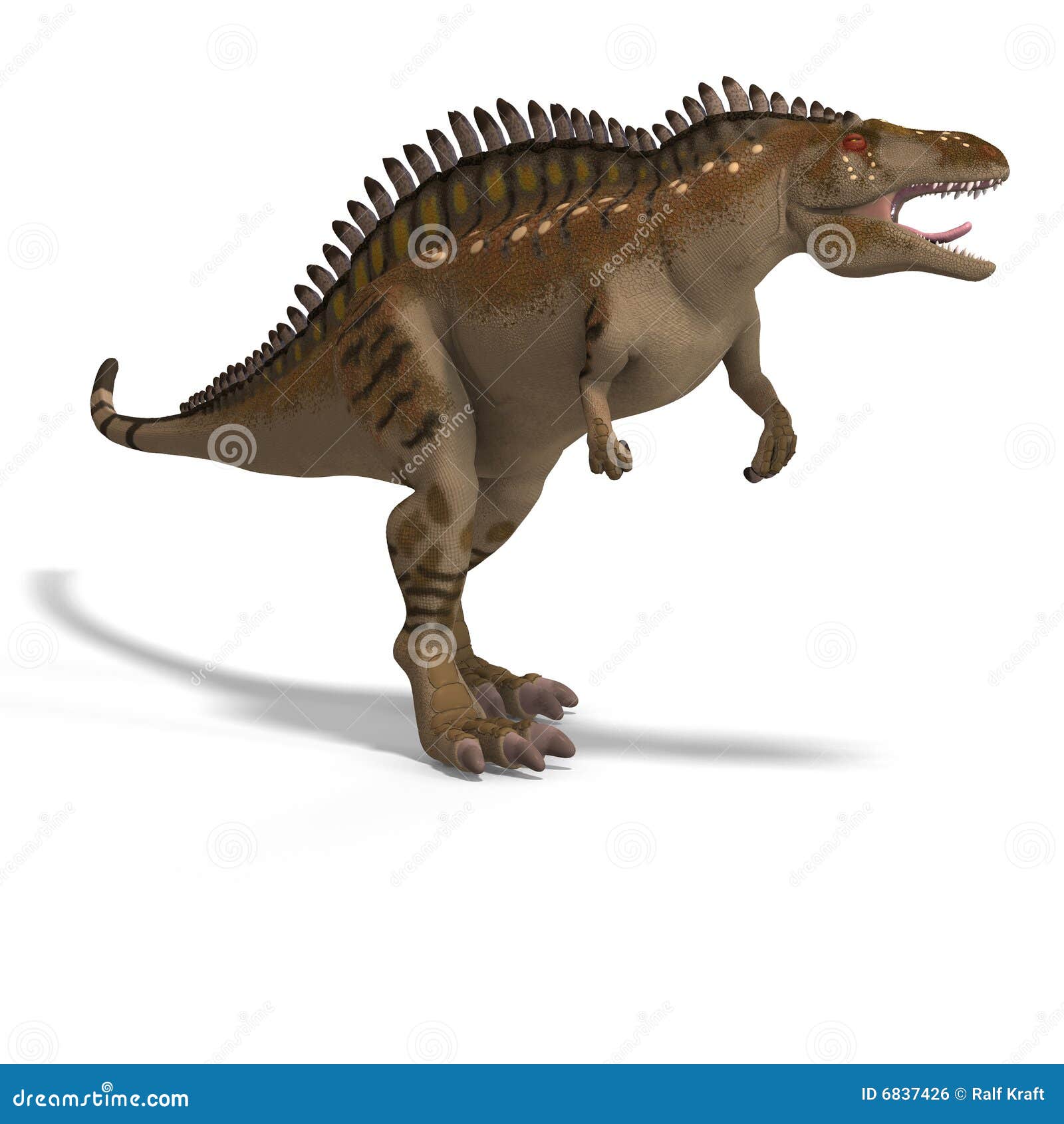 Dinosaur Acrocanthosaurus stock illustration. Illustration of monster ...