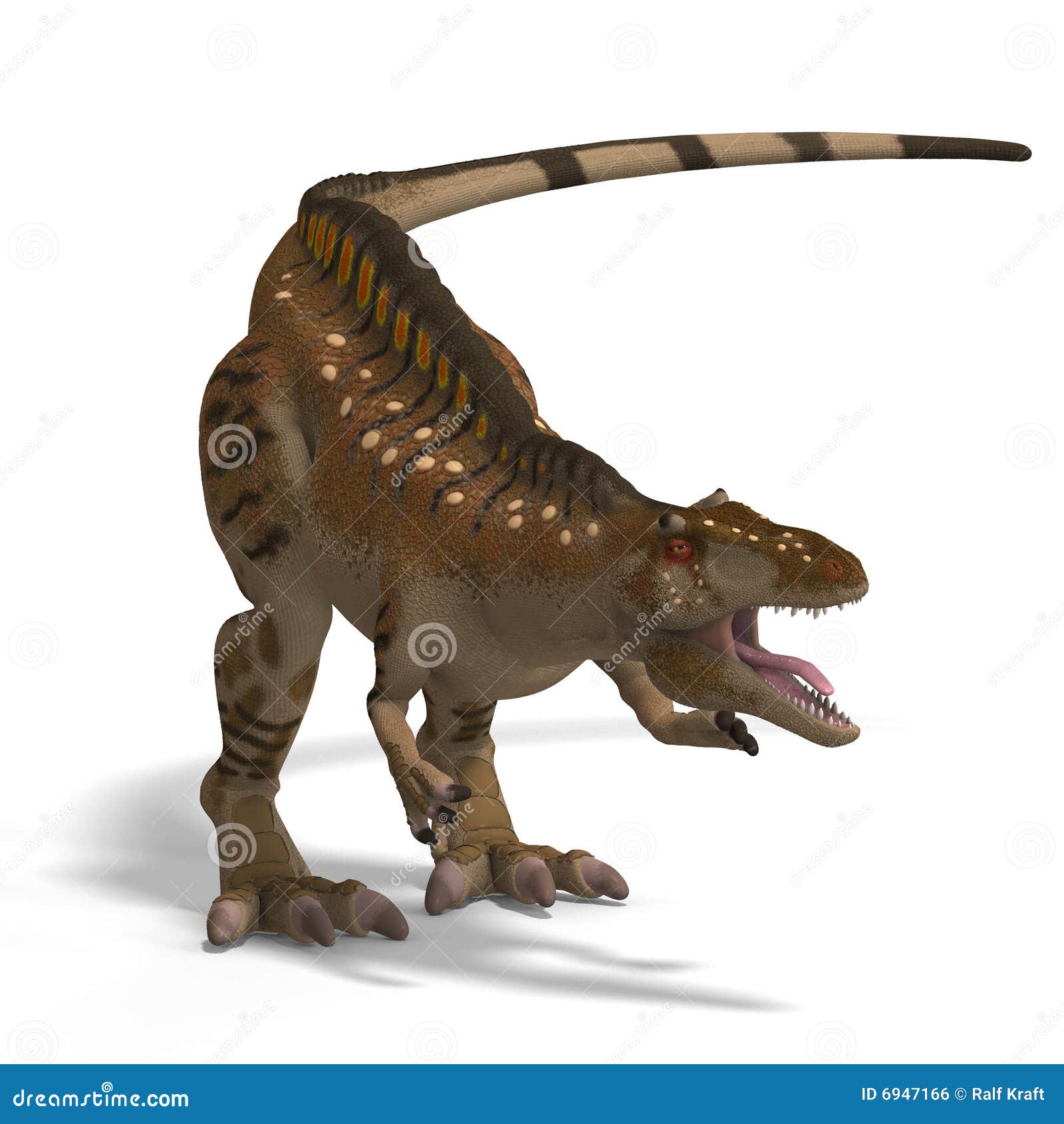 Dinosaur Acrocanthosaurus stock illustration. Illustration of colossal ...