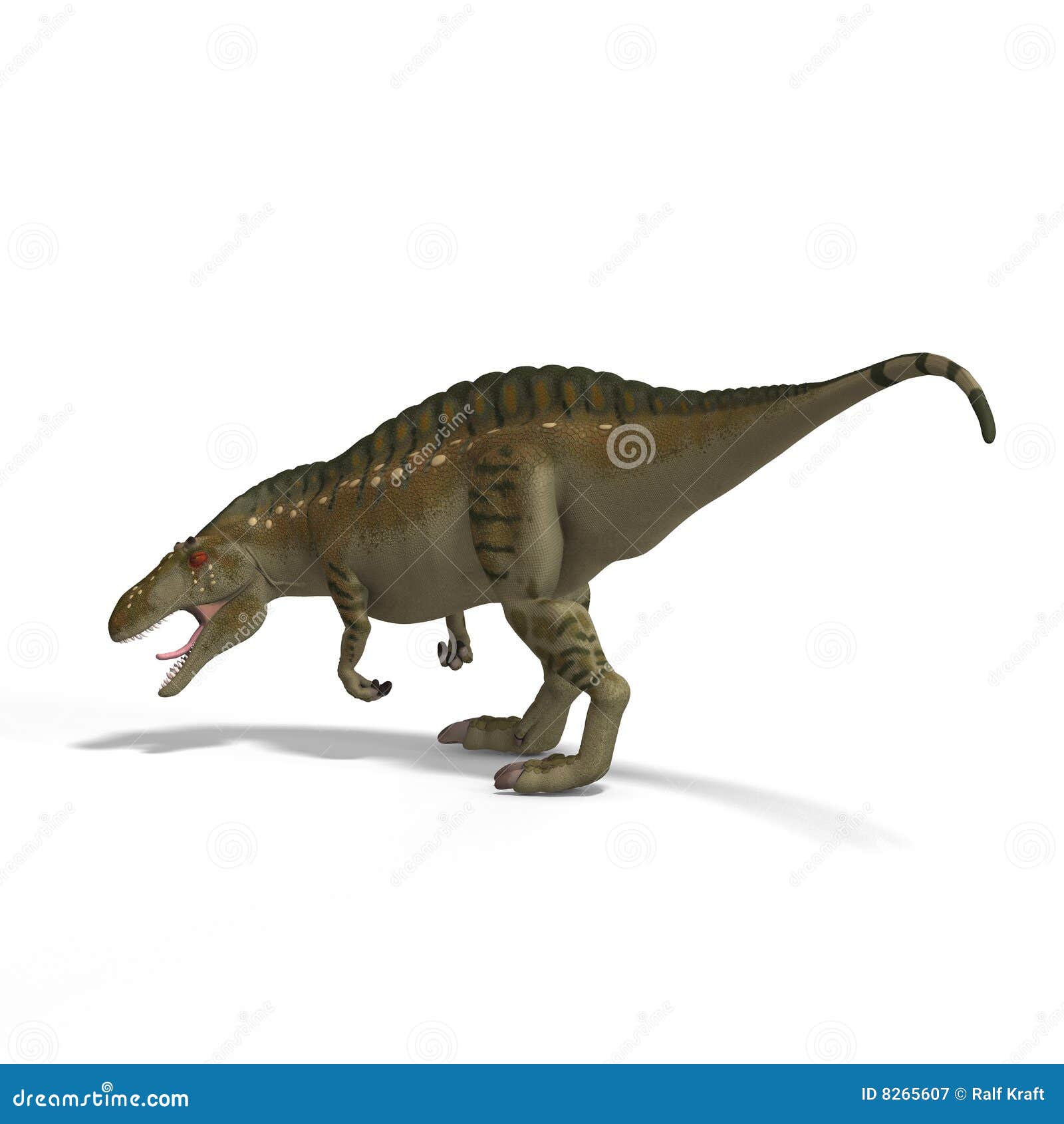 Dinosaur Acrocanthosaurus stock illustration. Illustration of enormous ...