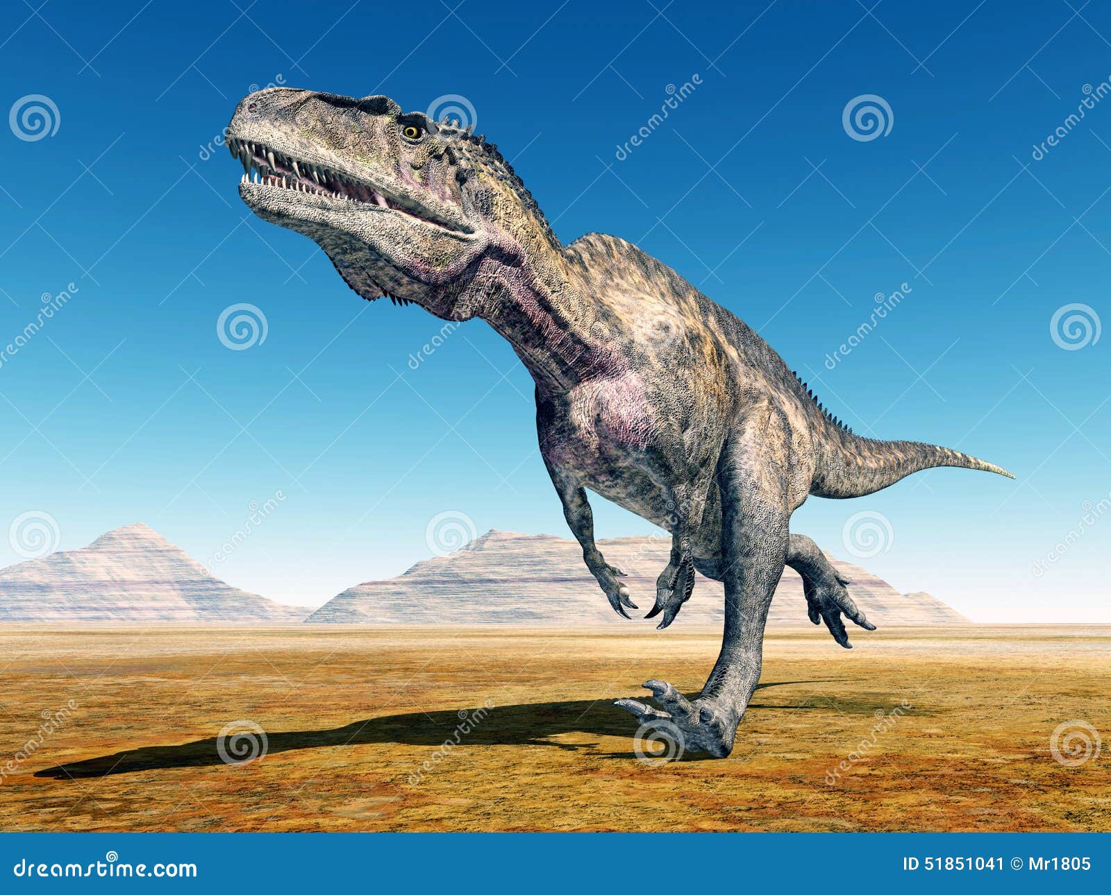 Dinosaur Acrocanthosaurus stock illustration. Illustration of died ...