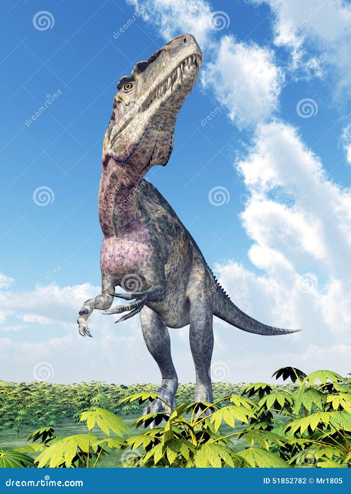 Dinosaur Acrocanthosaurus stock illustration. Illustration of ...