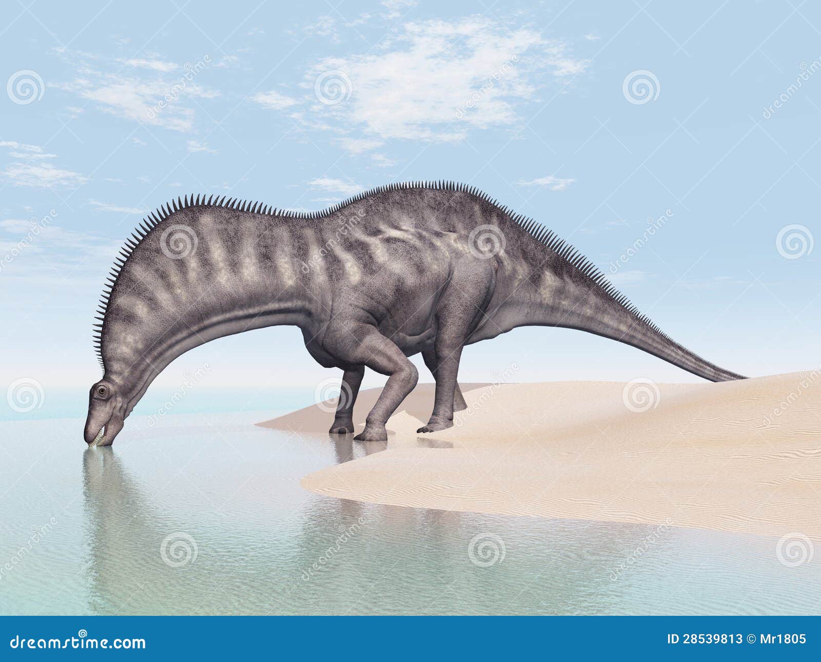 Dinosaur Amargasaurus stock illustration. Illustration of immense ...