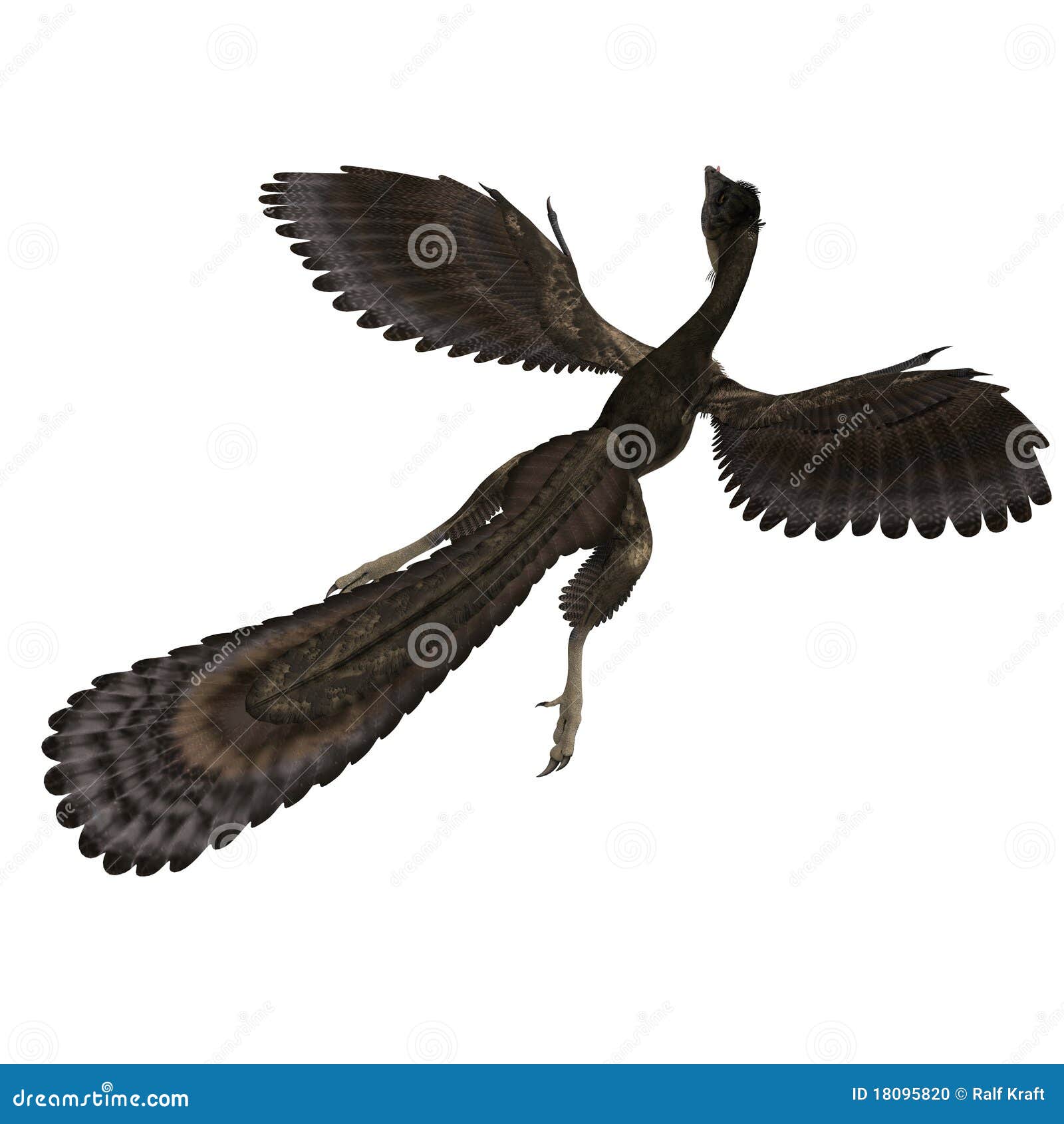 Dinosaur Archaeopteryx stock illustration. Illustration of generated ...