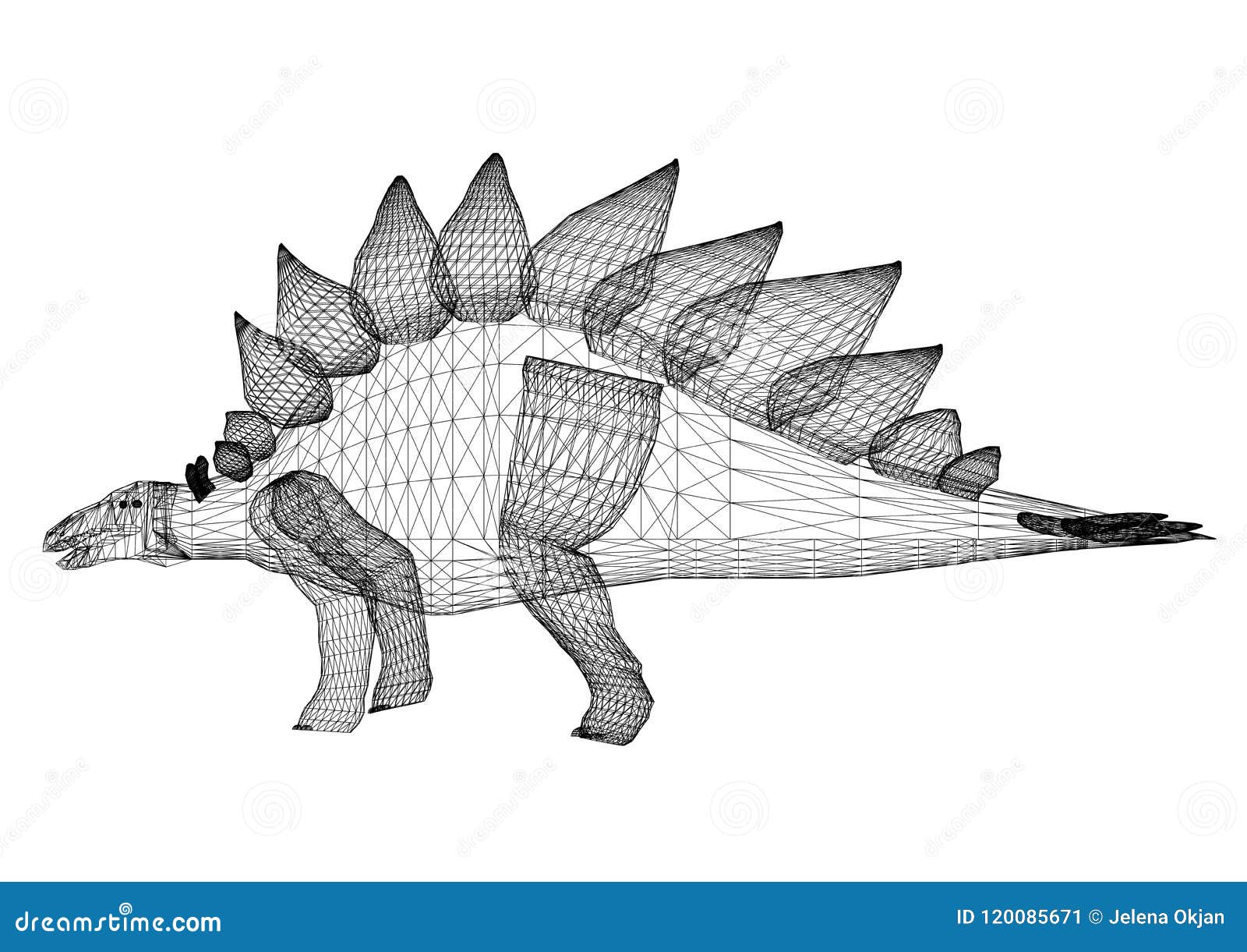Dinosaur Architect Blueprint - Isolated Stock Illustration ...
