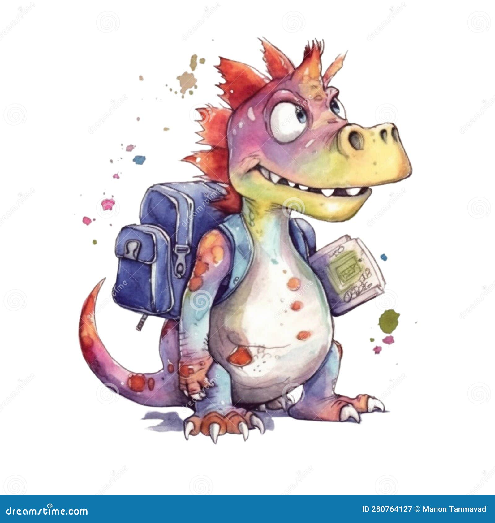 Dinosaur Backpack Fantasy Funny Cartoon Student Back To School ...