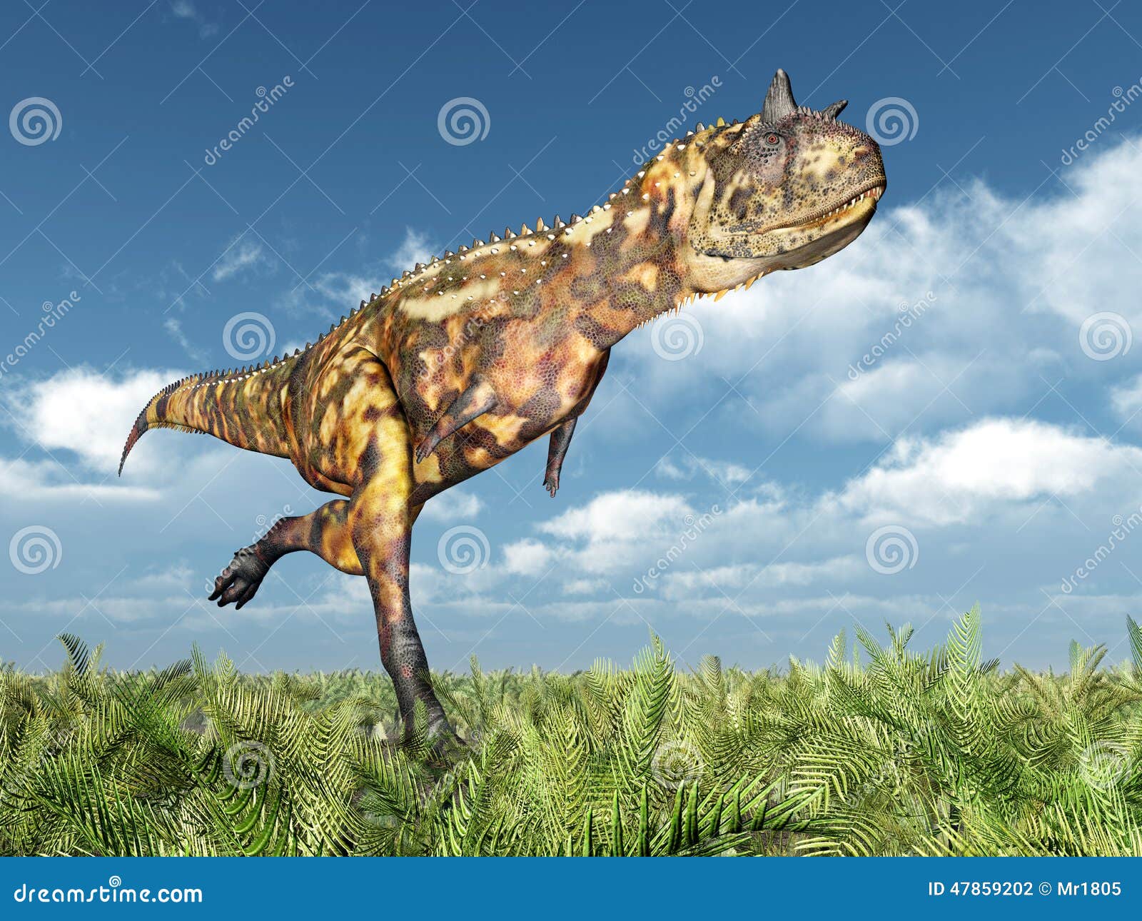 Dinosaur Carnotaurus stock illustration. Illustration of dangerous ...