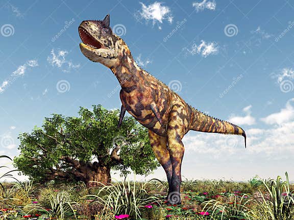Dinosaur Carnotaurus stock illustration. Illustration of wilderness ...
