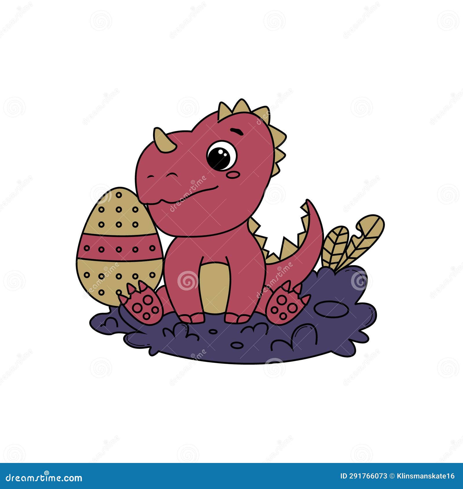 Dinosaur Cartoon Design Graphic Illustration Drawing Stock Vector ...