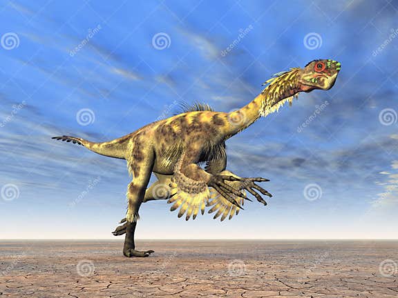 Dinosaur Citipati stock illustration. Illustration of desert - 20904237