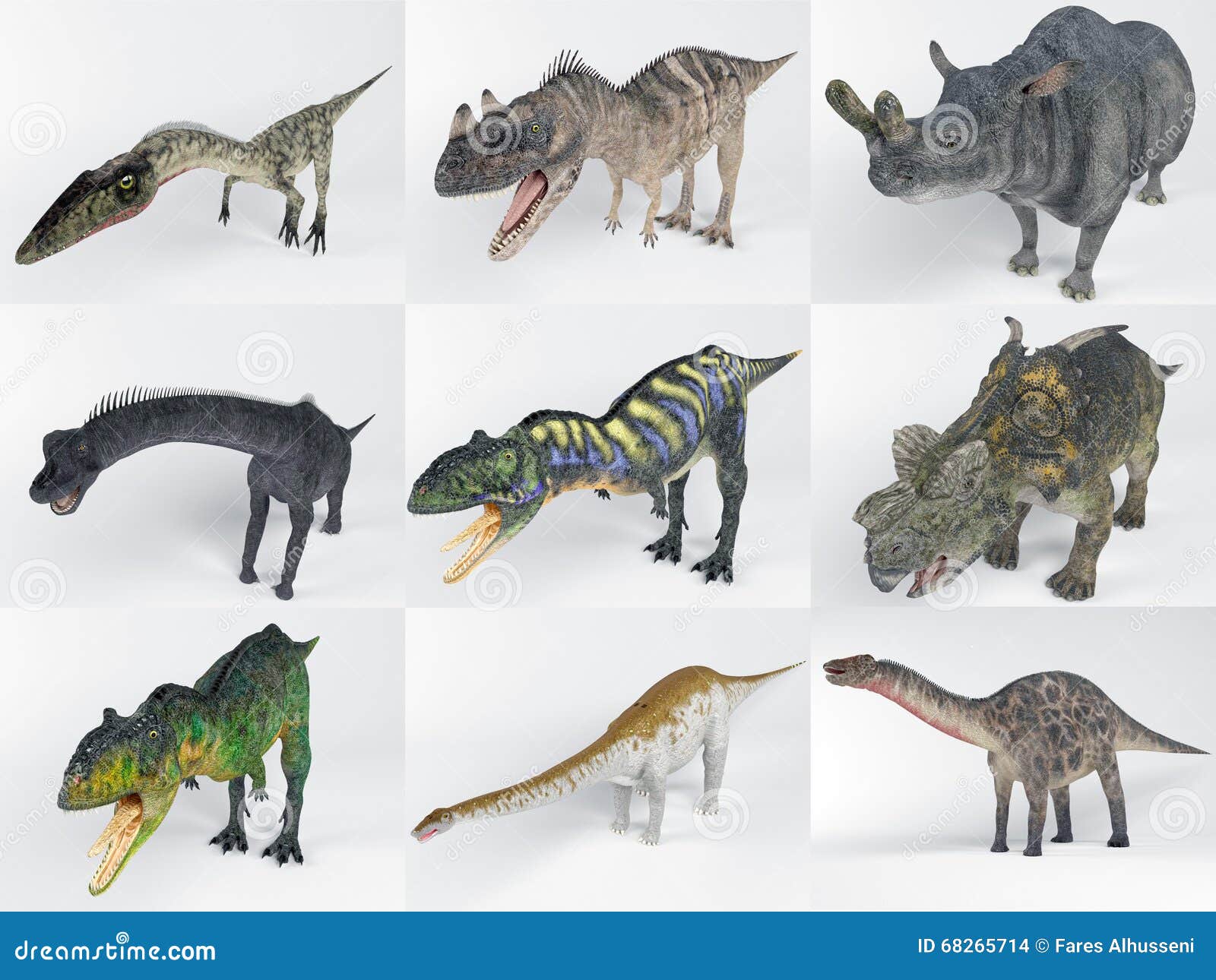 Dinosaur Collection Part Two Stock Illustration - Illustration of ...
