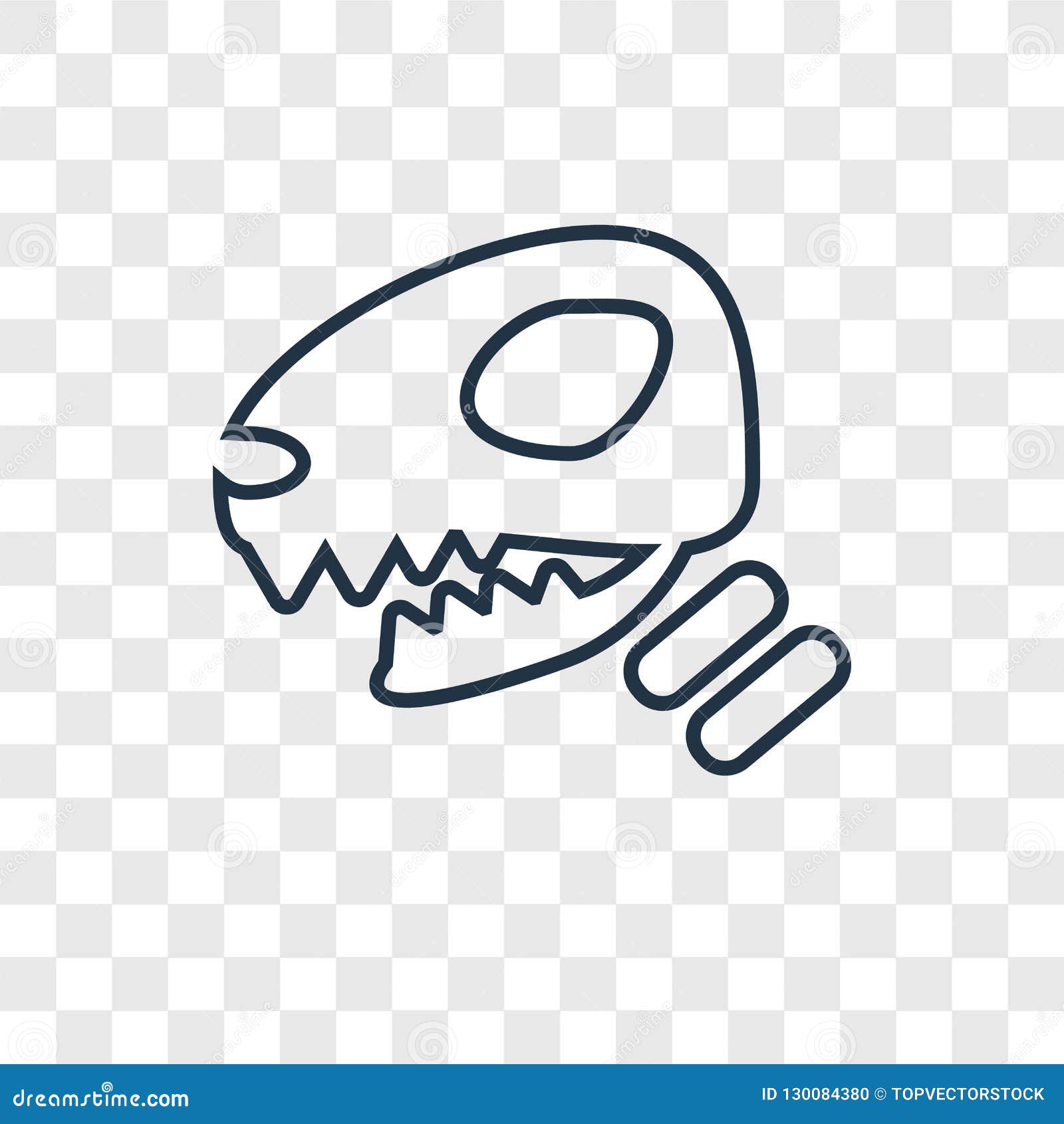 Dinosaur Concept Vector Linear Icon Isolated on Transparent Back Stock ...