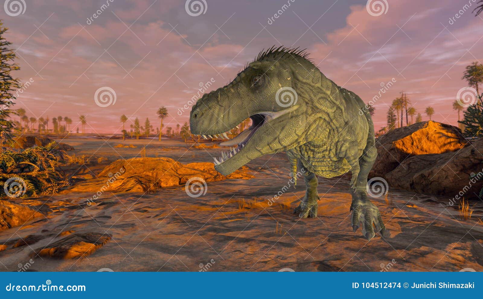 Dinosaur stock photo. Image of outdoors, glow, isolated - 104512474