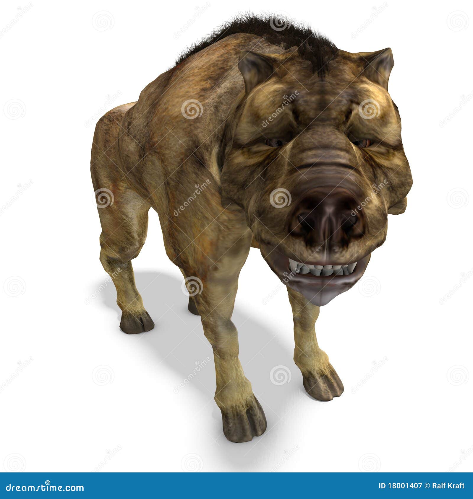 Dinosaur Daeodon Dinohyus stock illustration. Illustration of colossal ...