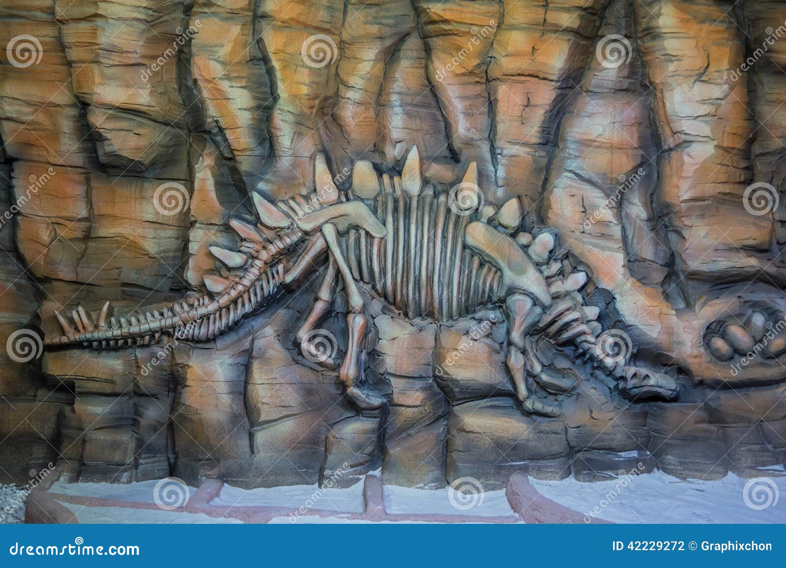 Dinosaur stock photo. Image of dead, eyes, wall, dino - 42229272