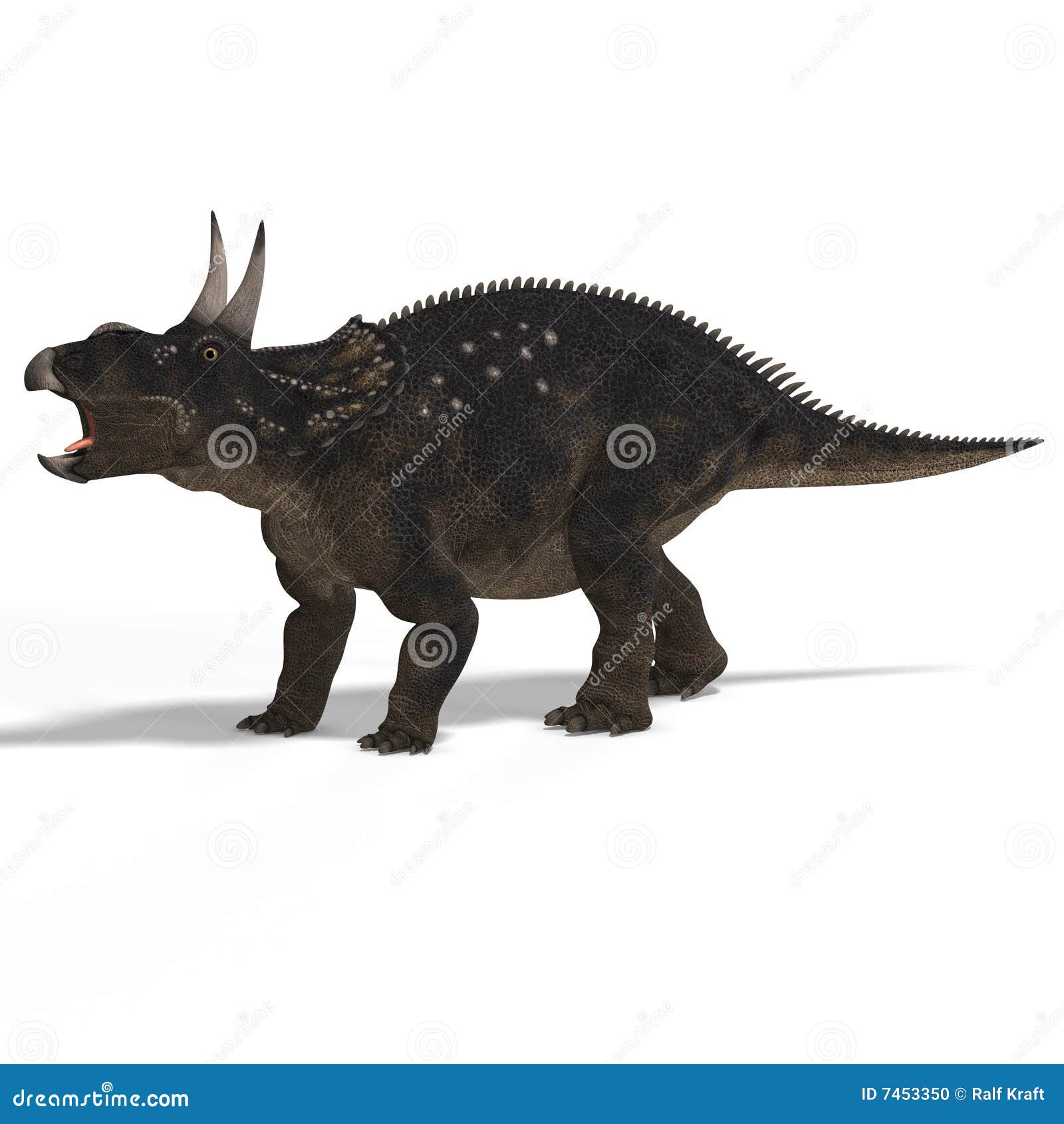 Dinosaur Diceratops stock illustration. Illustration of monster - 7453350