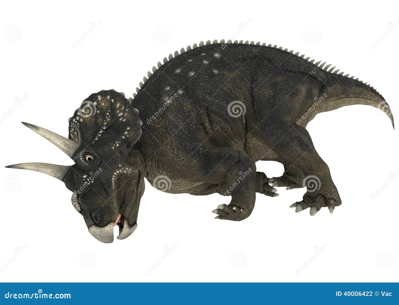 Dinosaur Diceratops stock illustration. Illustration of green - 40006422