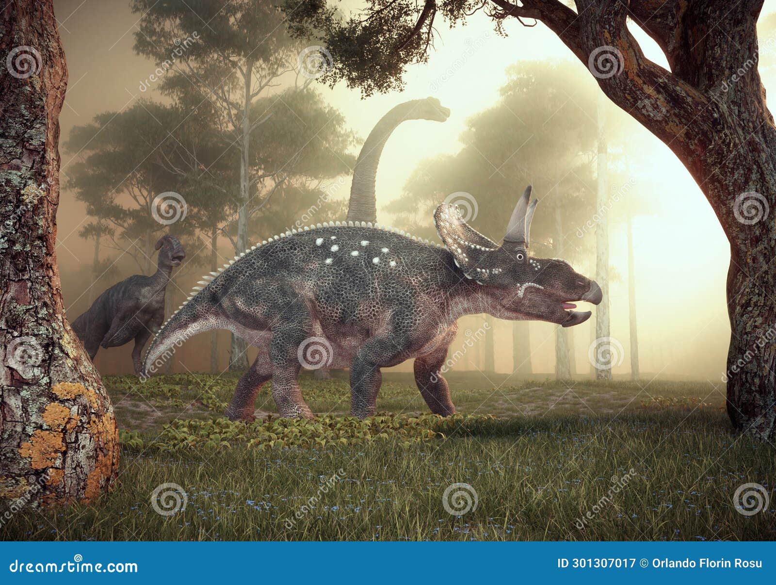 Dinosaur Diceratops Royalty-Free Stock Image | CartoonDealer.com #40006708