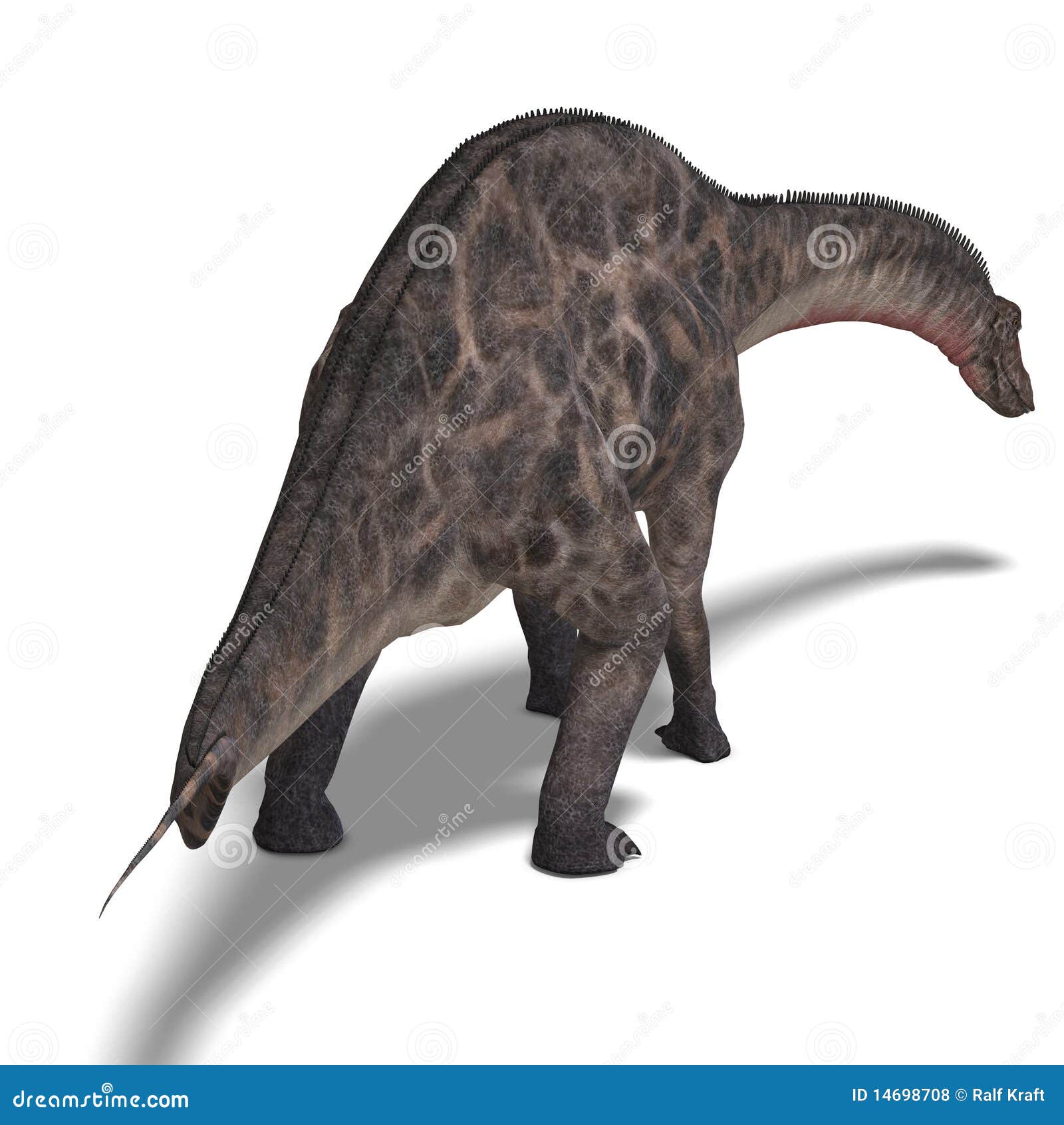 Dinosaur Dicraeosaurus. 3D Rendering with Stock Illustration ...