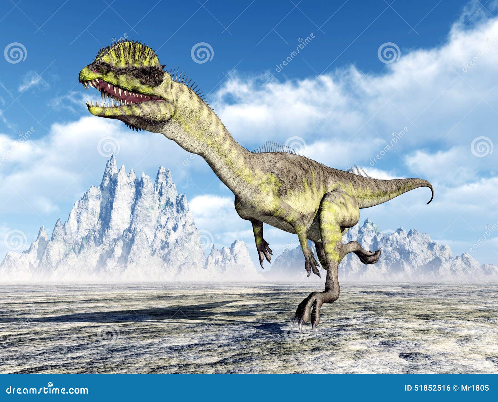 Dinosaur Dilophosaurus Royalty-Free Illustration | CartoonDealer.com ...