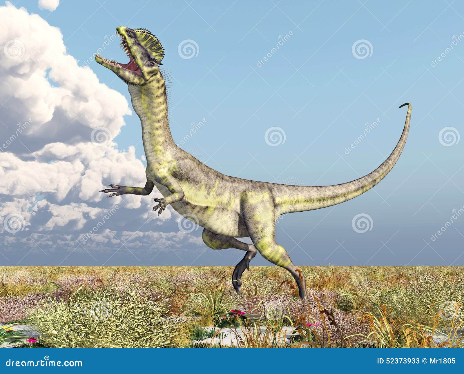 Dinosaur Dilophosaurus Silhouette Cartoon Vector | CartoonDealer.com ...