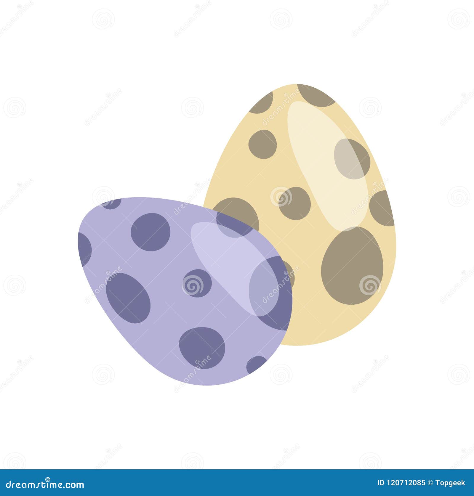 Dinosaur Eggs Collection, Vector Illustration Stock Vector ...