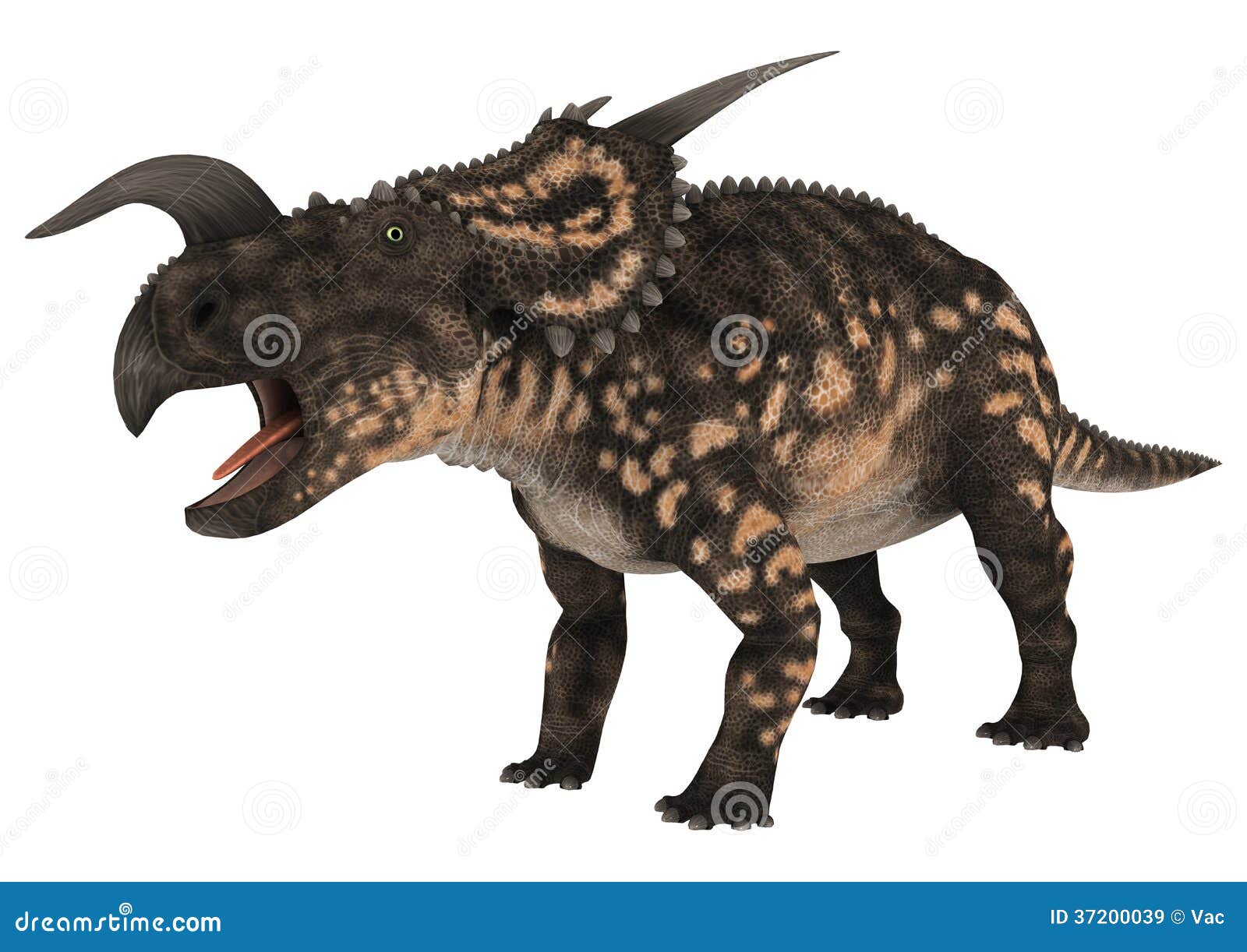 Dinosaur Einiosaurus stock illustration. Illustration of widerness ...