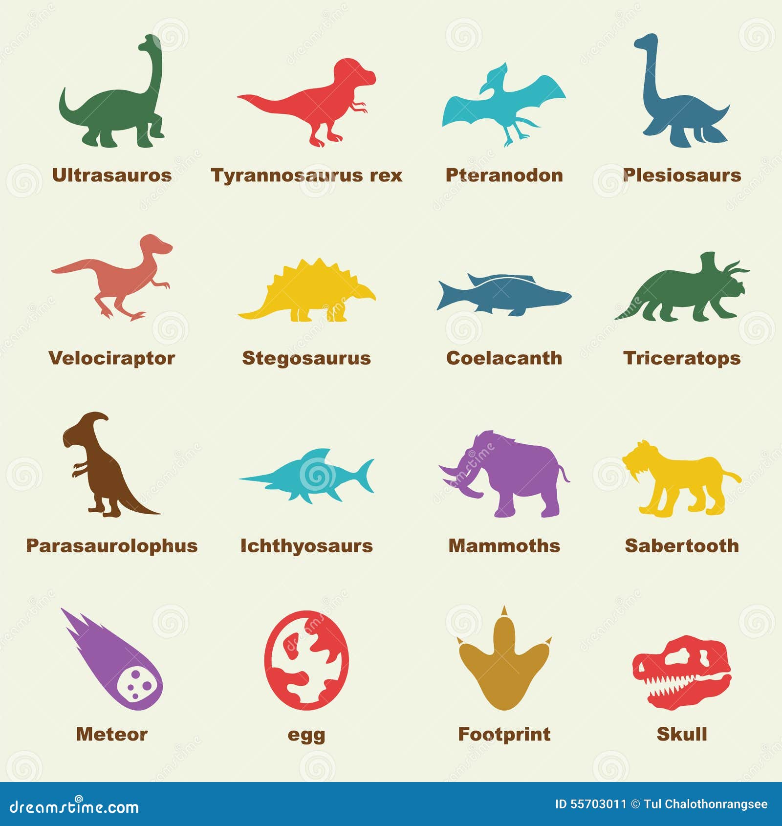 Dinosaur Infographics In Flat Design Royalty-Free Stock Image ...