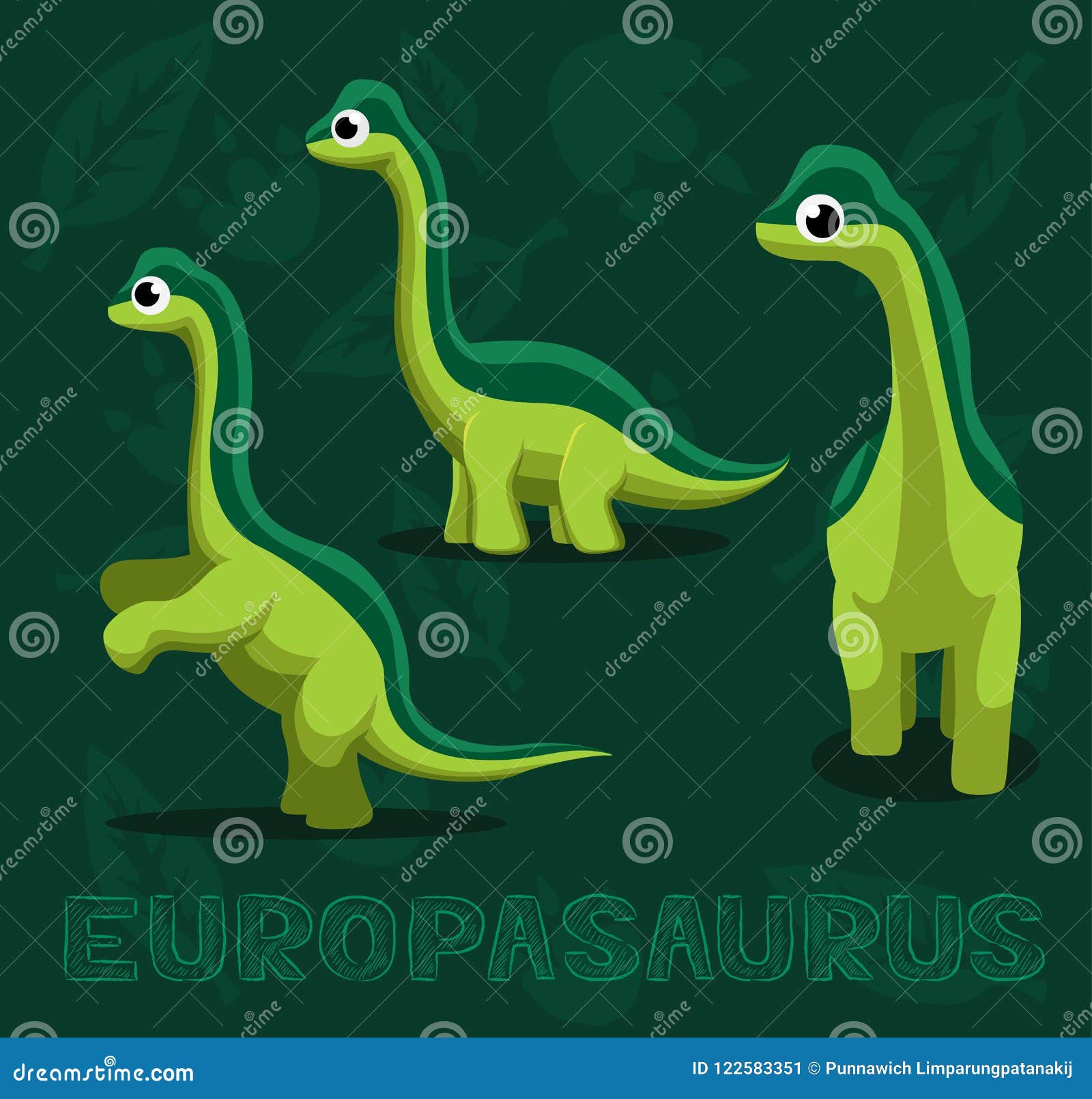 Dinosaur Europasaurus Cartoon Vector Illustration Stock Vector ...