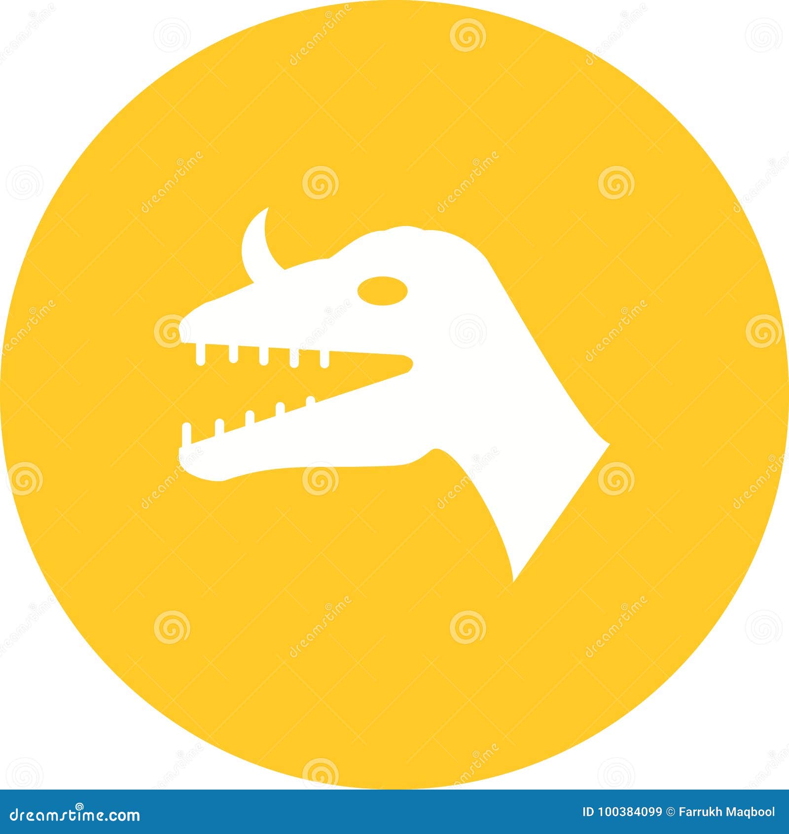 Dinosaur Face stock vector. Illustration of animal, face - 100384099