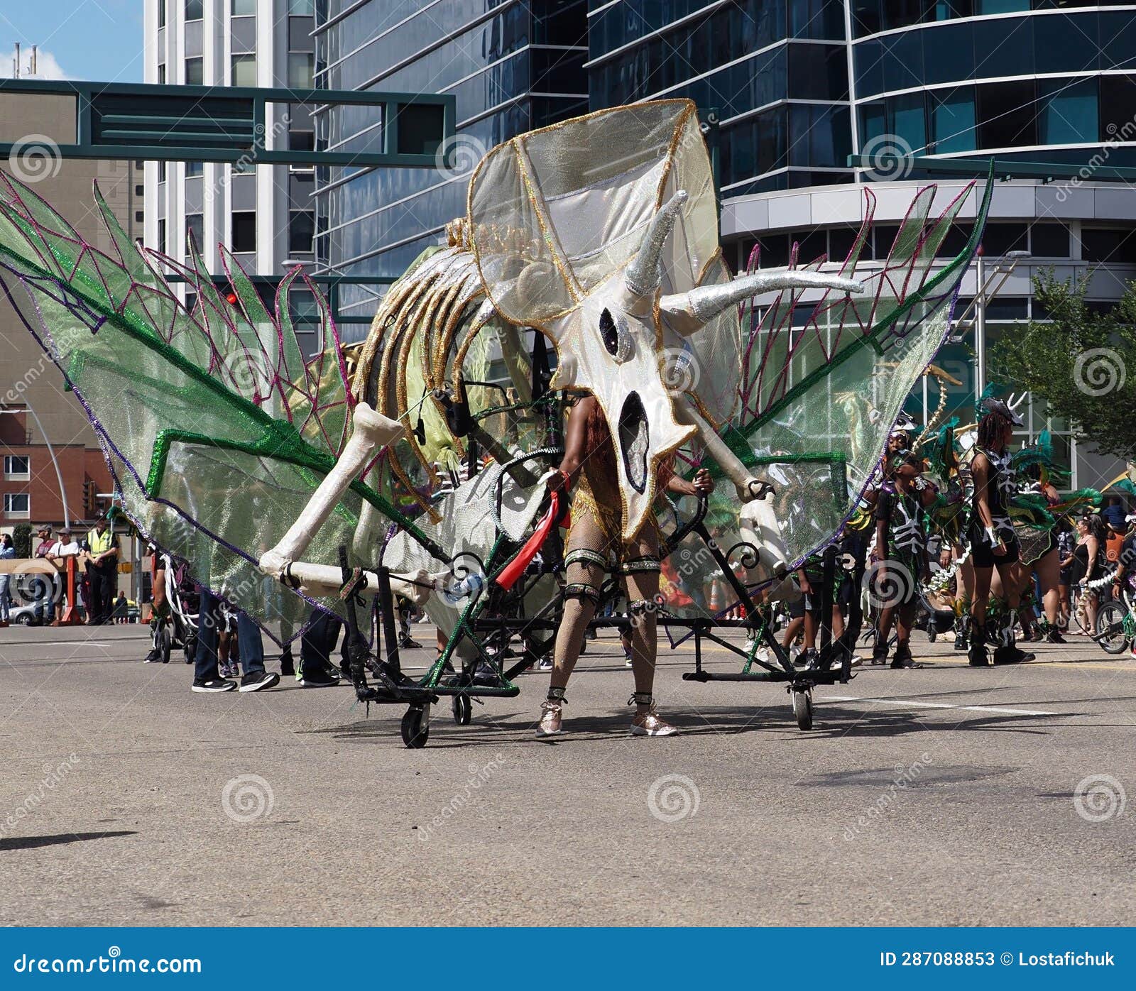 Dinosaur Float at the Cariwest Parade Editorial Stock Photo - Image of ...