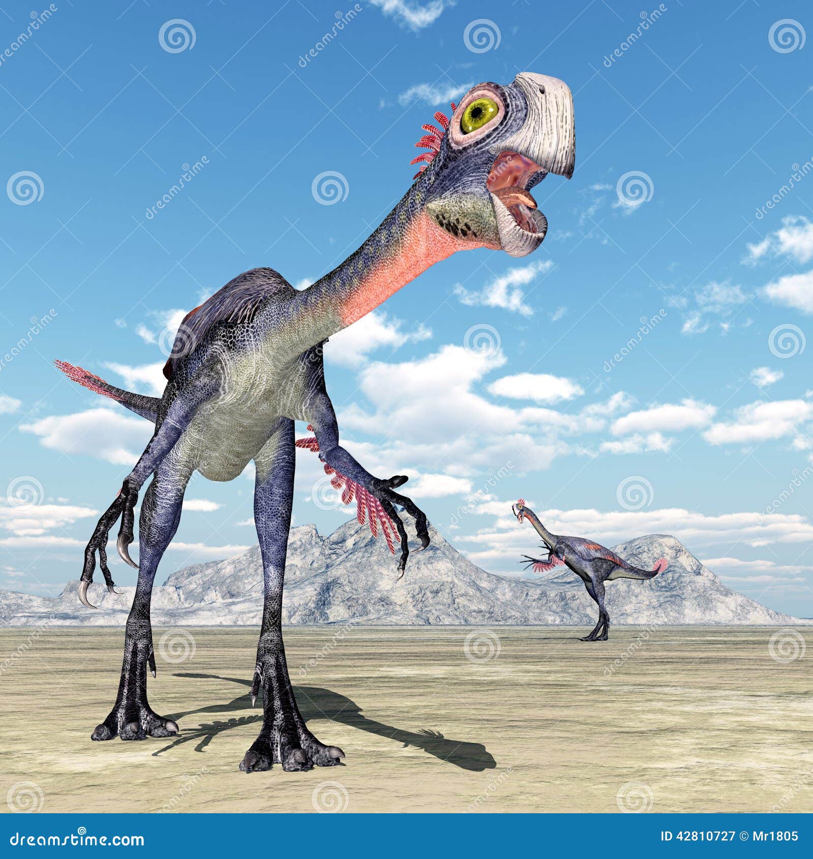 Dinosaur Gigantoraptor stock illustration. Illustration of beast - 42810727