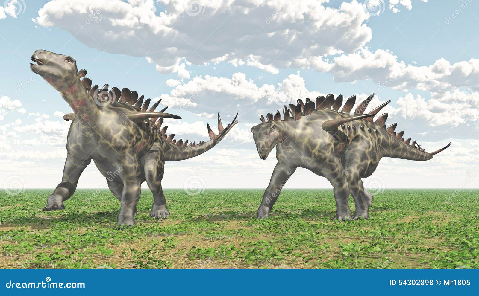 Dinosaur Huayangosaurus stock illustration. Illustration of dinosaur ...