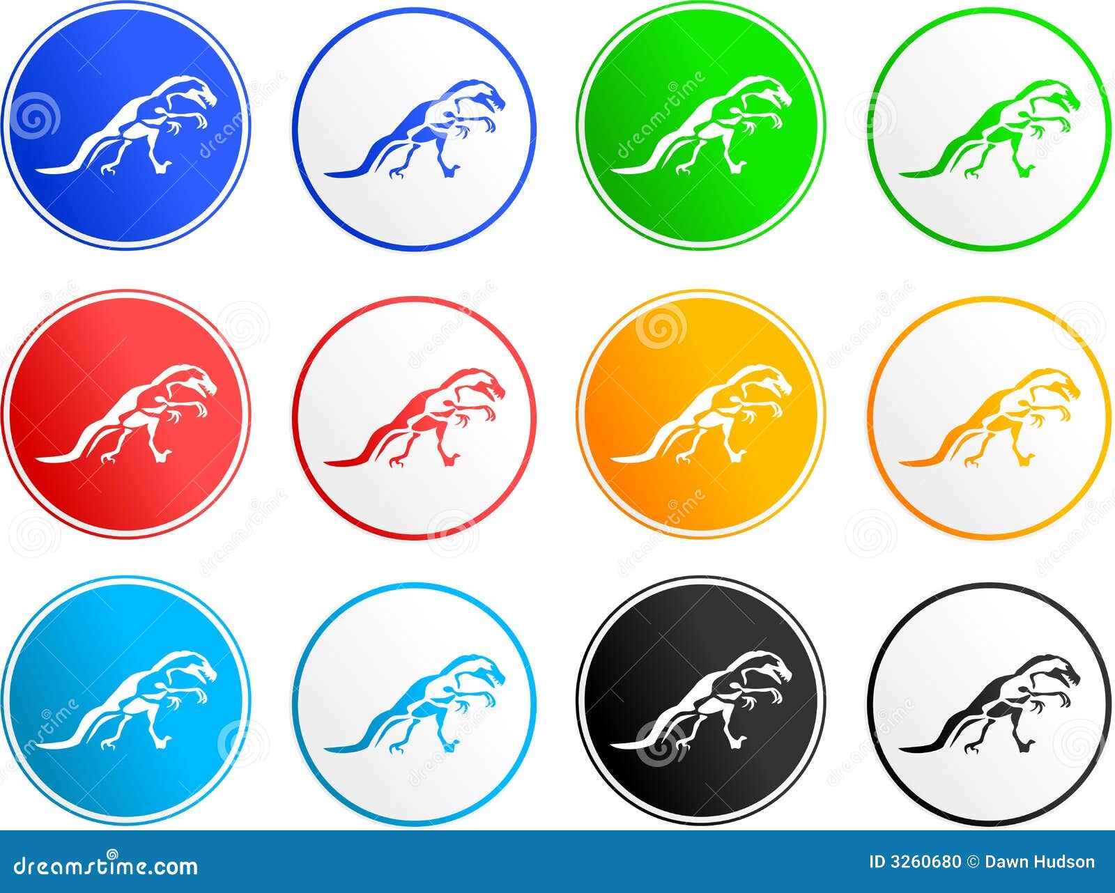 Dinosaur icons stock vector. Illustration of symbol, carnivore - 3260680