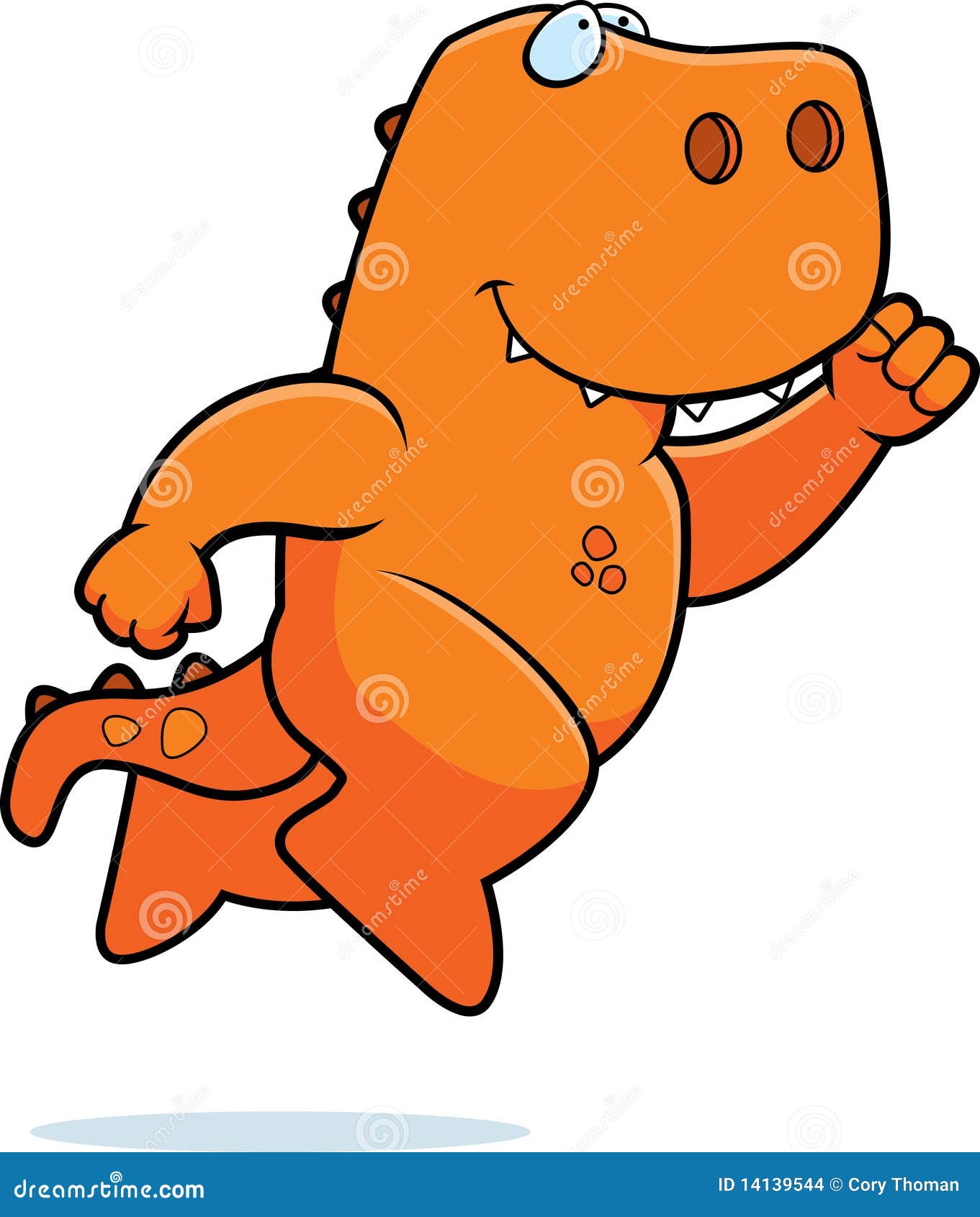 Dinosaur Jumping stock vector. Illustration of tyrannosaurus - 14139544