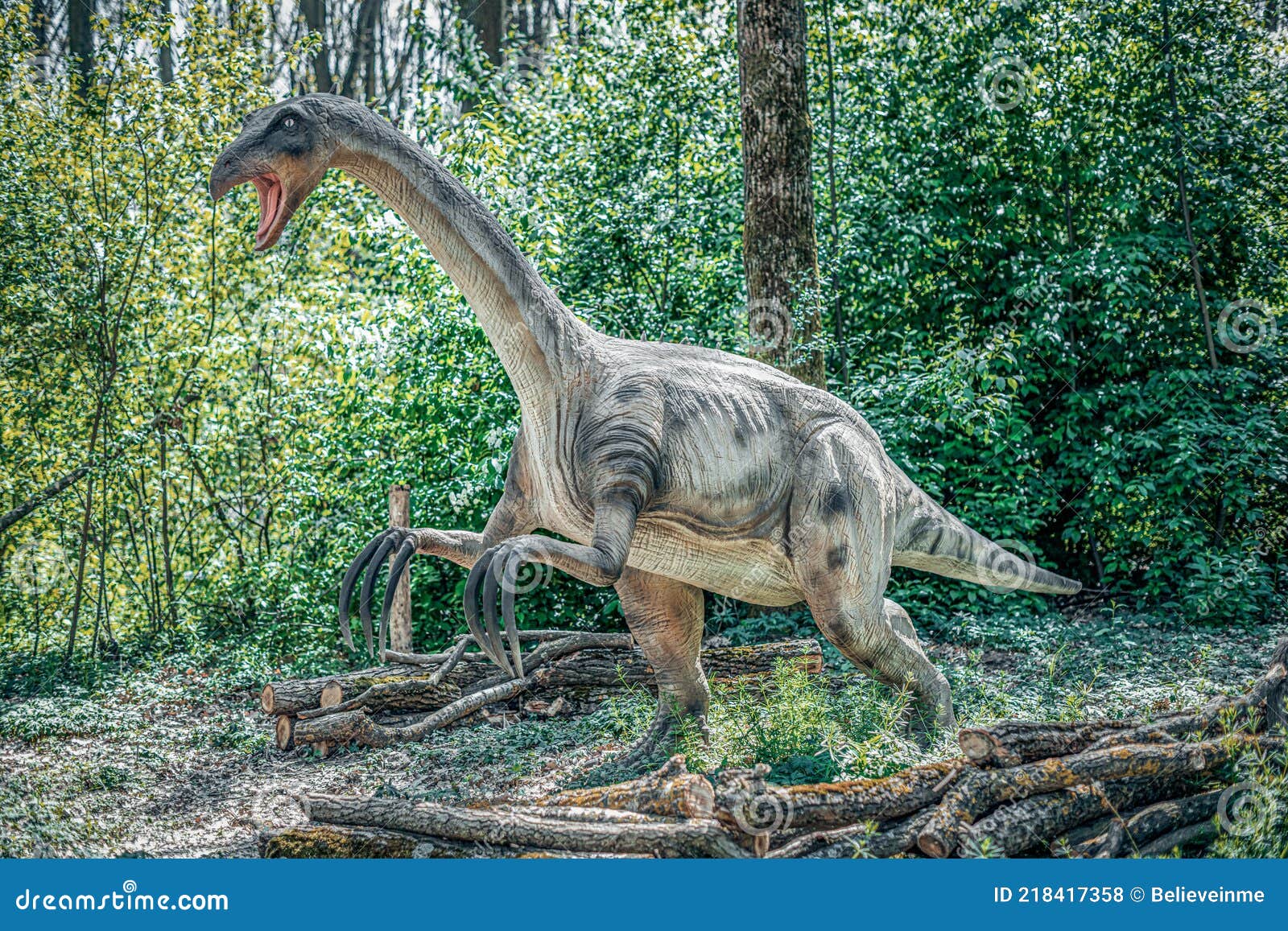 Dinosaur in the jungle. editorial stock photo. Image of strength ...