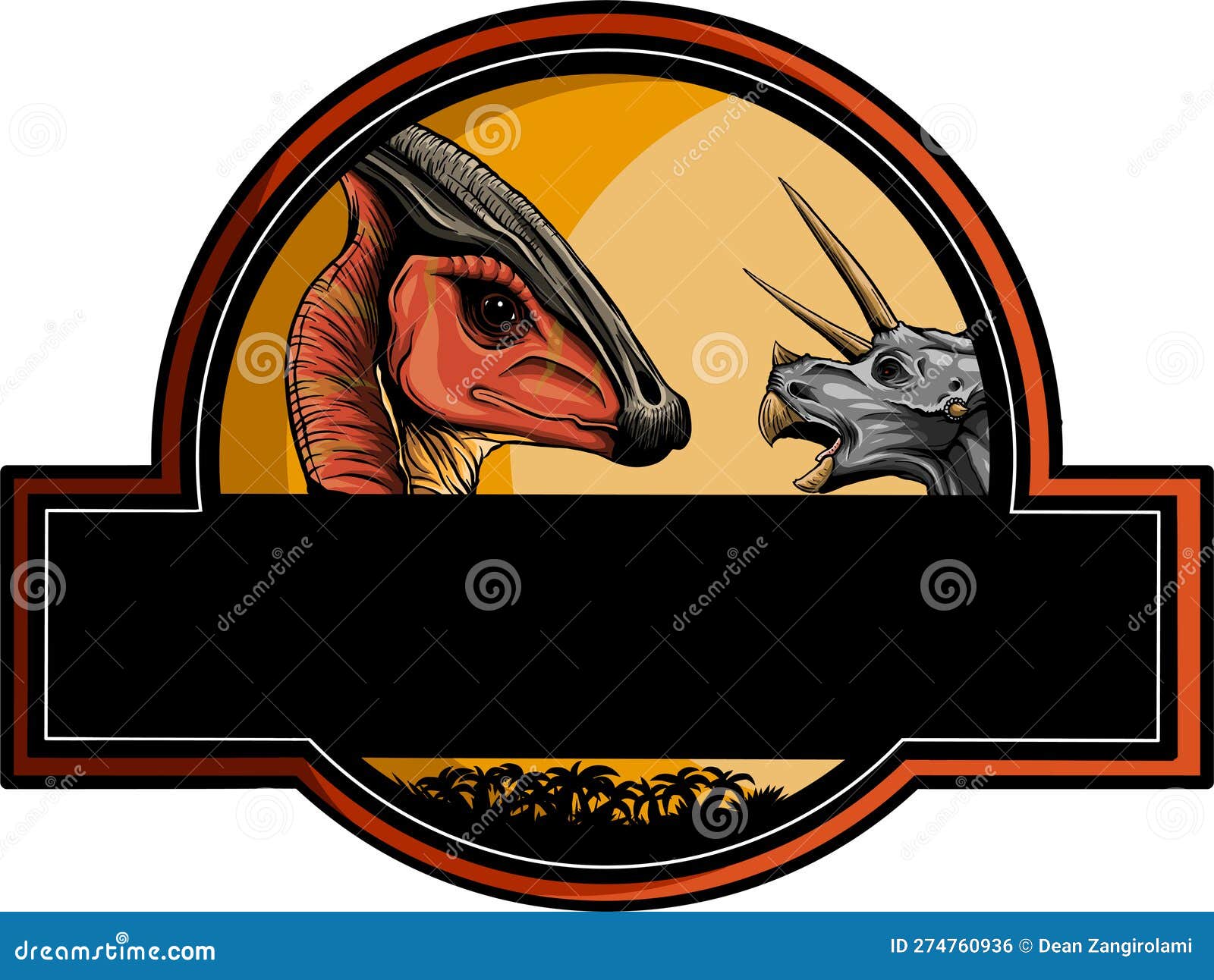 Dinosaur Logo Cartoon Vector | CartoonDealer.com #273317443