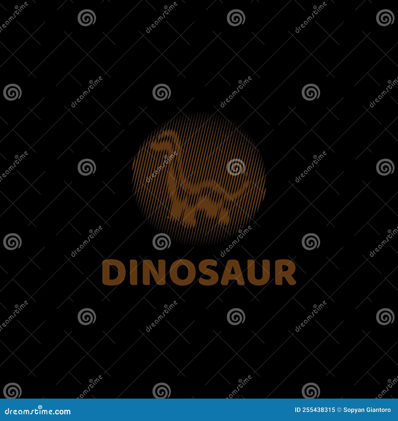Dinosaur Logo. Dinosaur Silhouette. Halftone Dinosaur Design Vector ...