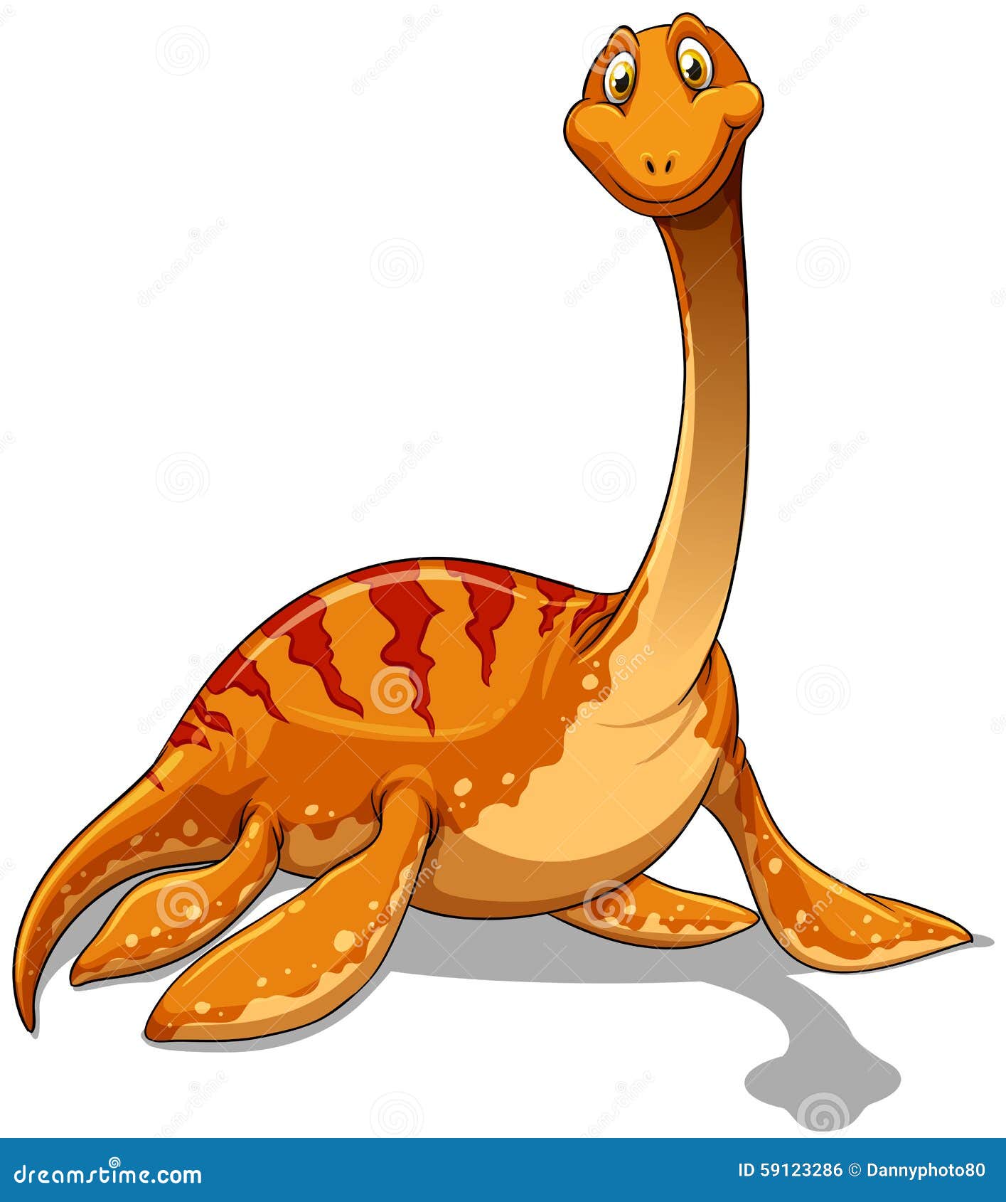 Long Neck Ghost Cartoon Vector Illustration 45109106