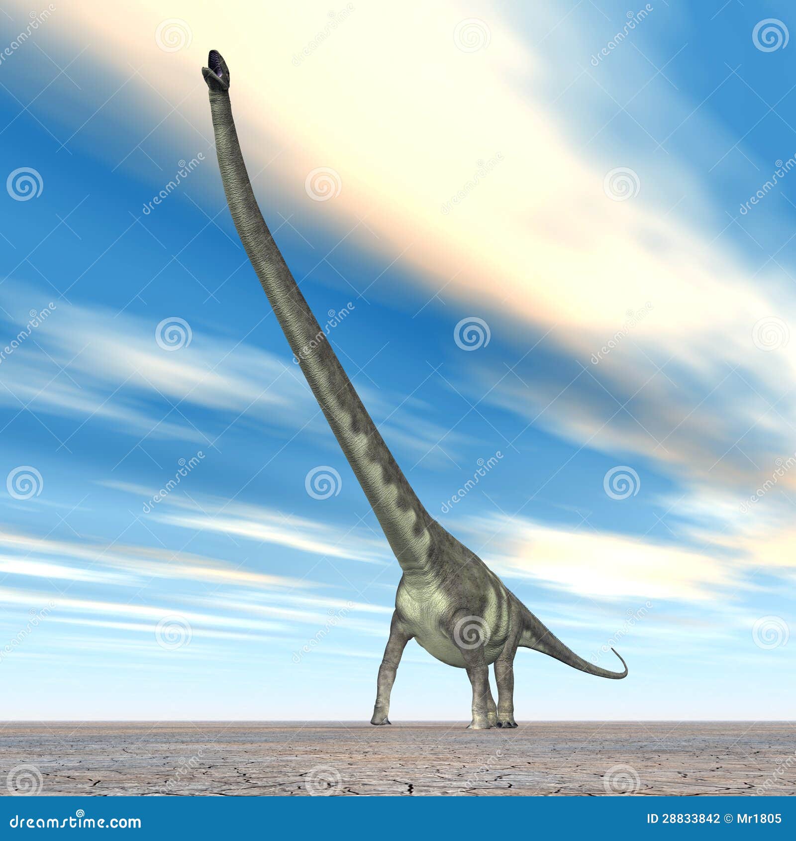 Dinosaur Mamenchisaurus stock illustration. Illustration of animal ...