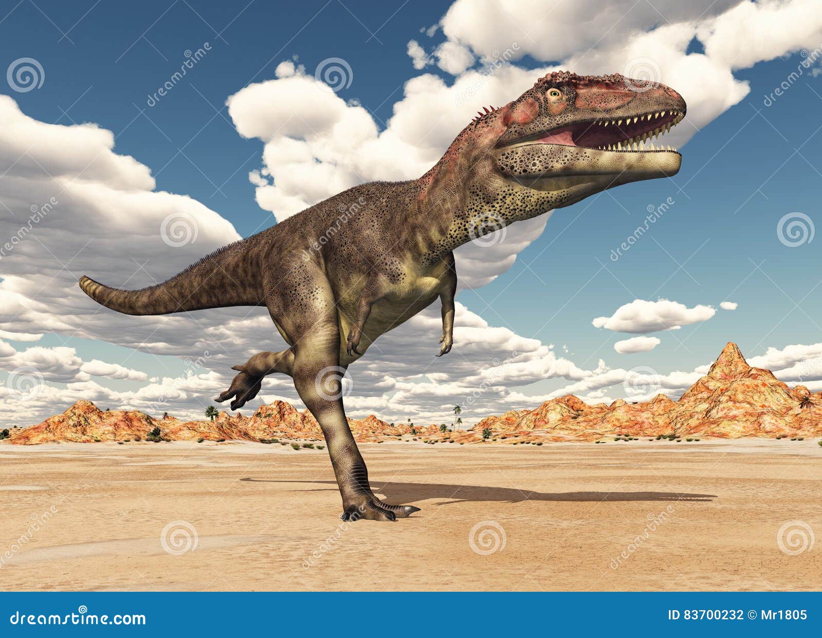 Dinosaur Mapusaurus stock illustration. Illustration of mapusaurus ...