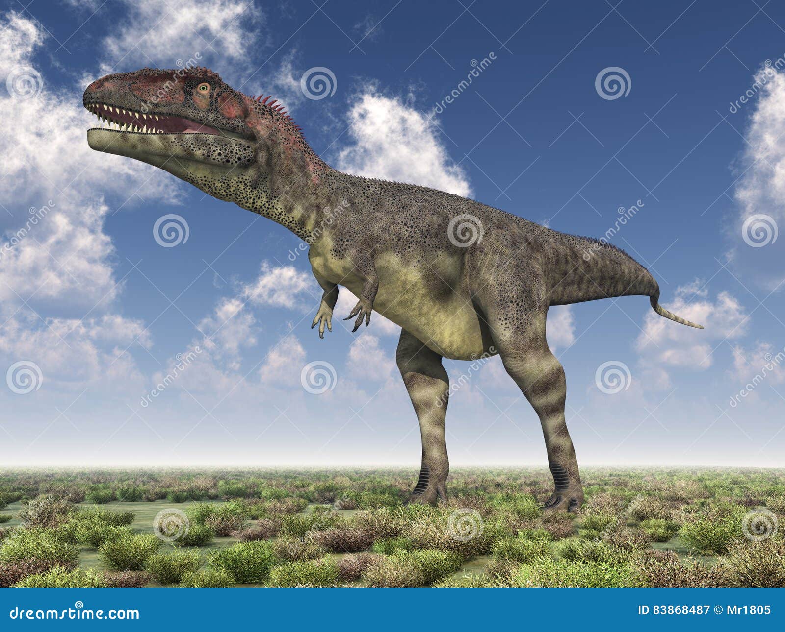 Dinosaur Mapusaurus stock illustration. Illustration of wilderness ...
