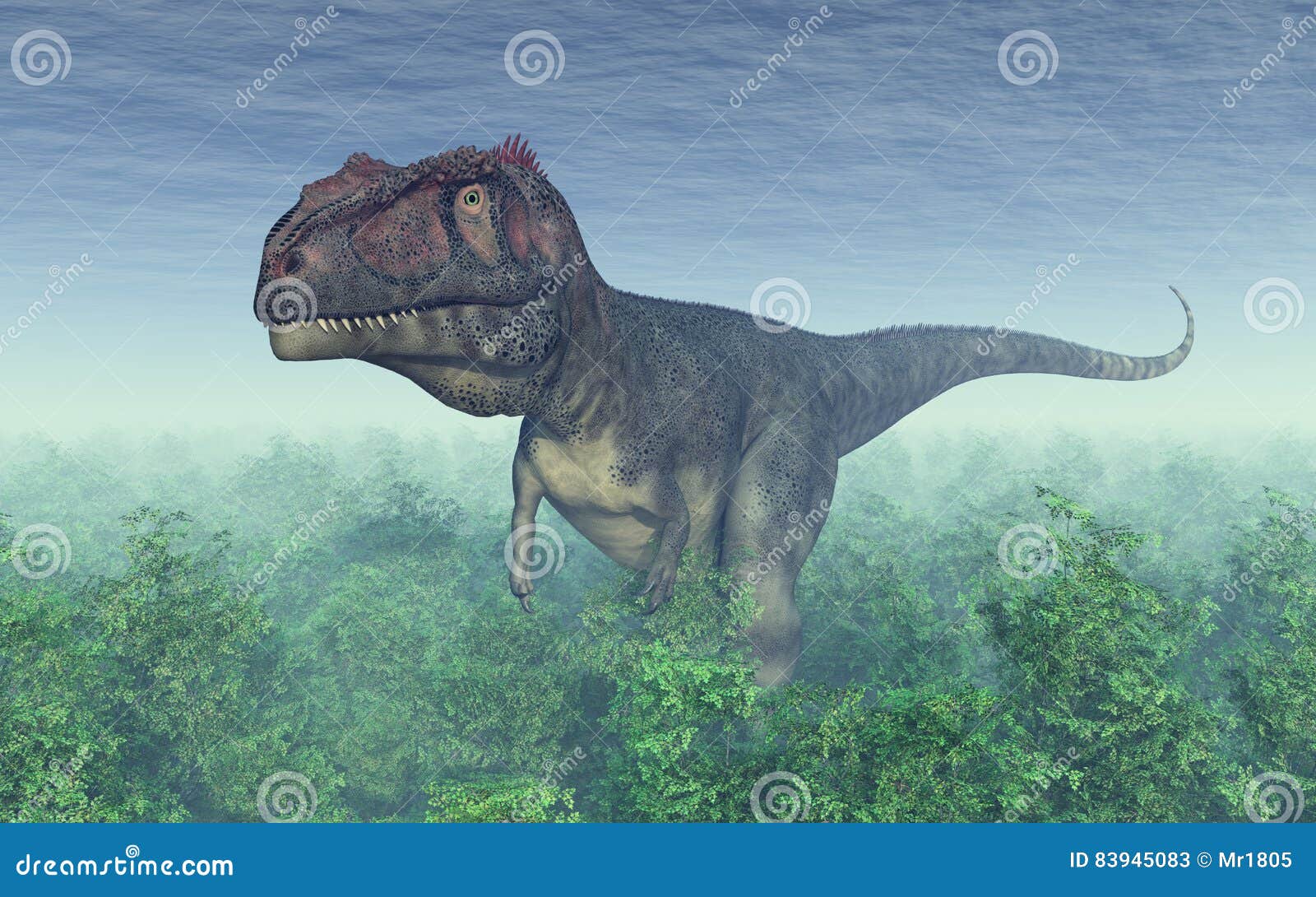 Dinosaur Mapusaurus stock illustration. Illustration of nature - 83945083